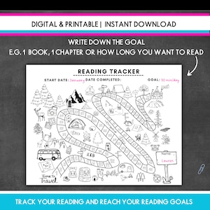 Reading Tracker With Reading Log, Summer Reading Printable for Kids ...