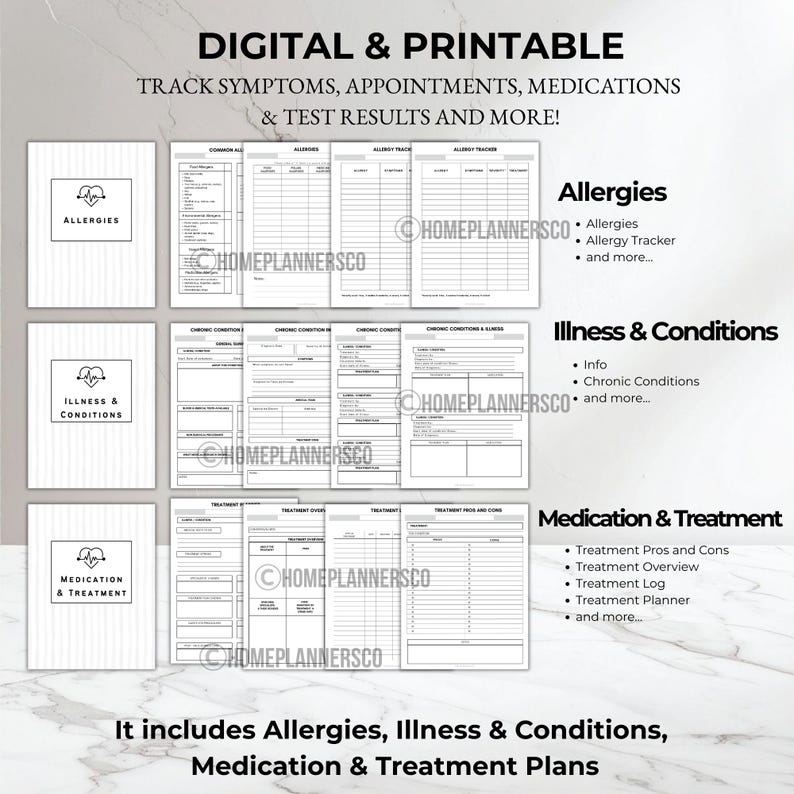 Medical Planner Printable | Comprehensive Health Organizer, Appointment ...