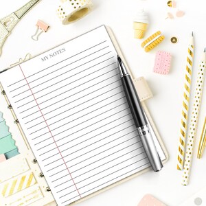 Printable Paper Notes Method Pages| Insert Pages | Printable Paper ...