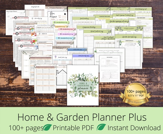 Home and Garden Binder Plushome Maintenance and Garden - Etsy
