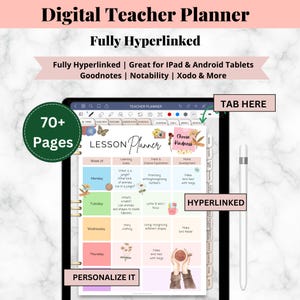 Digital Teacher Planner With Hyperlinks for Goodnotes, Notability, Xodo ...
