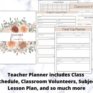 Teacher Planner Printable Teacher Binder,lesson Planner Printable ...