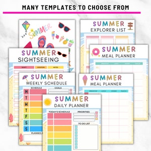 EDITABLE Summer 2025 Planner Summer Bundle Printable Summer Kids ...