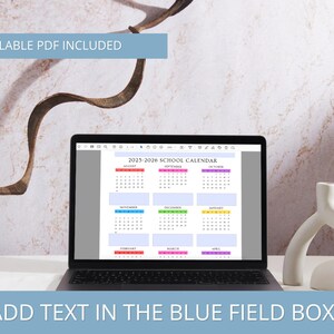 2025-2026 Editable School Calendar Template for School, Classroom ...