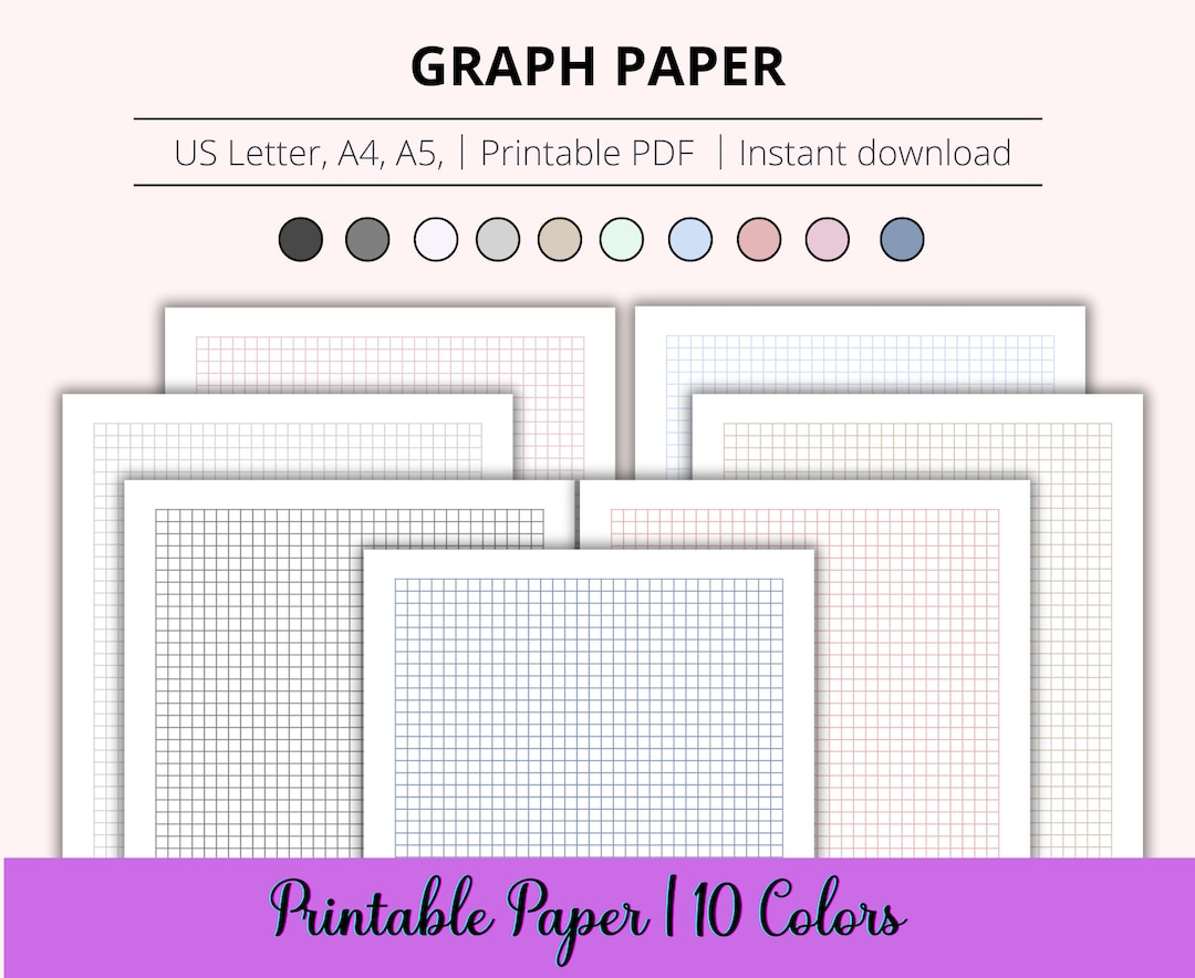 Printable Graph Paper, Planner Inserts, Digital Notebook, Small Grid ...