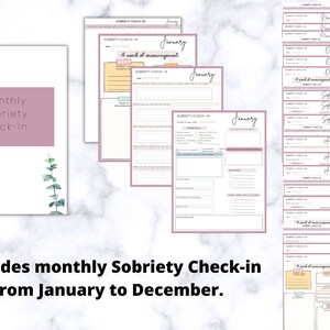 Addiction Recovery Worksheets| Sobriety Worksheets | Sobriety Planner ...
