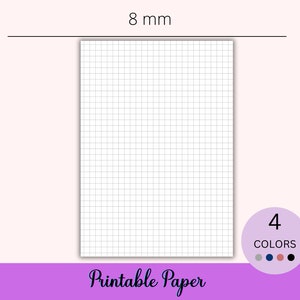 Graph Paper Bundle 4 Colors Blue Red Black Gray Printable Graph Grid ...