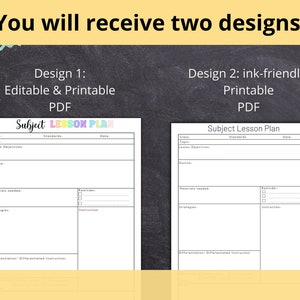 Editable Subject Lesson Plan Template, Printable Digital Lesson Planner ...