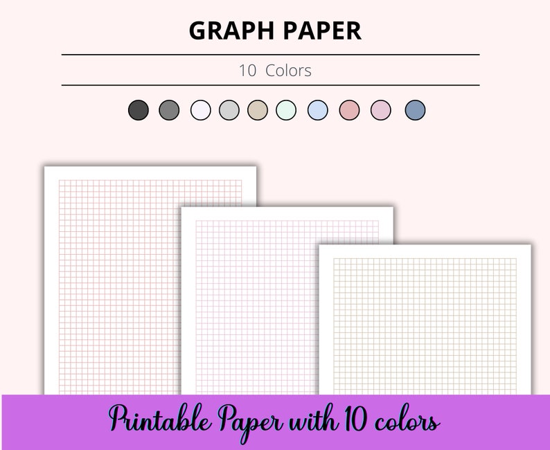 Printable Graph Paper: Planner Inserts, Digital Notebook, Small Grid ...