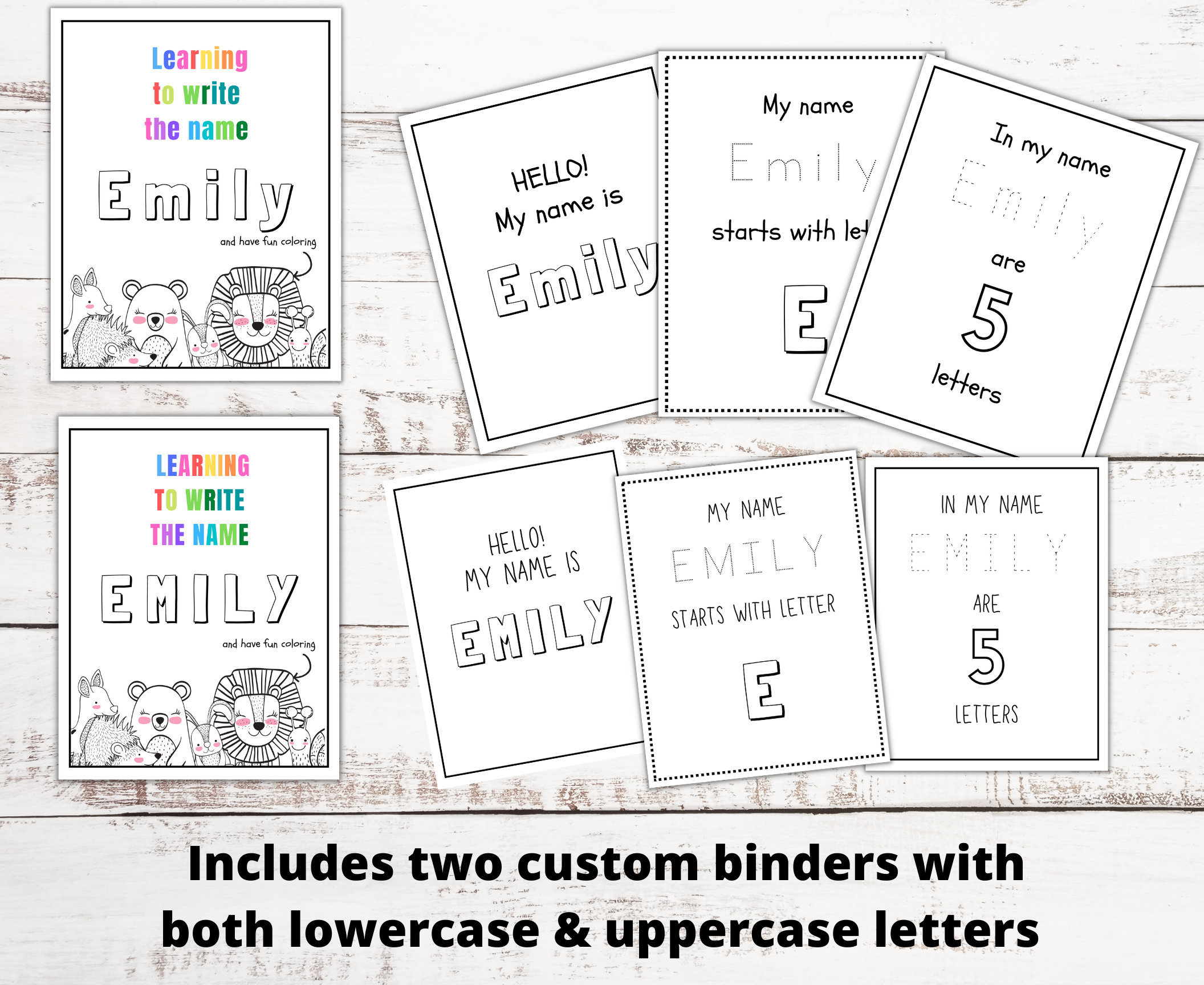 Custom Name Handwriting Practice Binder Personalized Name - Etsy