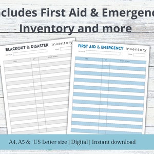 Home Inventory Tracker Pages,room-by-room Inventory, House Inventory ...