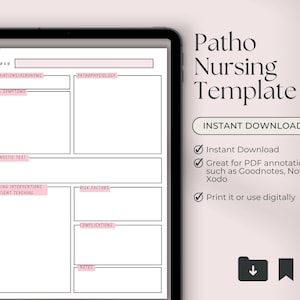 Printable Patho Nursing Notes Disease Template Pathophysiology Study ...