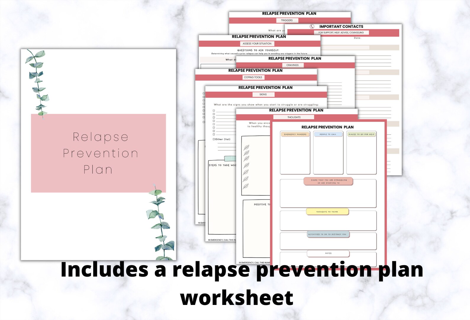 Addiction Recovery Worksheets Sobriety Worksheets Sobriety - Etsy