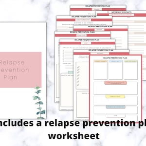 Addiction Recovery Worksheets| Sobriety Worksheets | Sobriety Planner ...