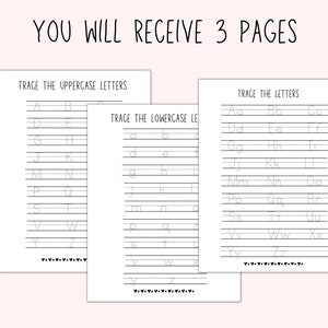 Alphabet Letters Tracing Page, Upper and Lower Case, Preschool ...