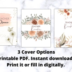 Teacher Planner Printable Teacher Binder,lesson Planner Printable ...