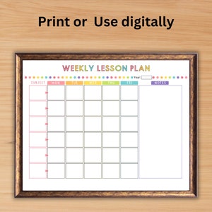 Weekly Lesson Plan Editable Fillable Lesson Plan Template ...