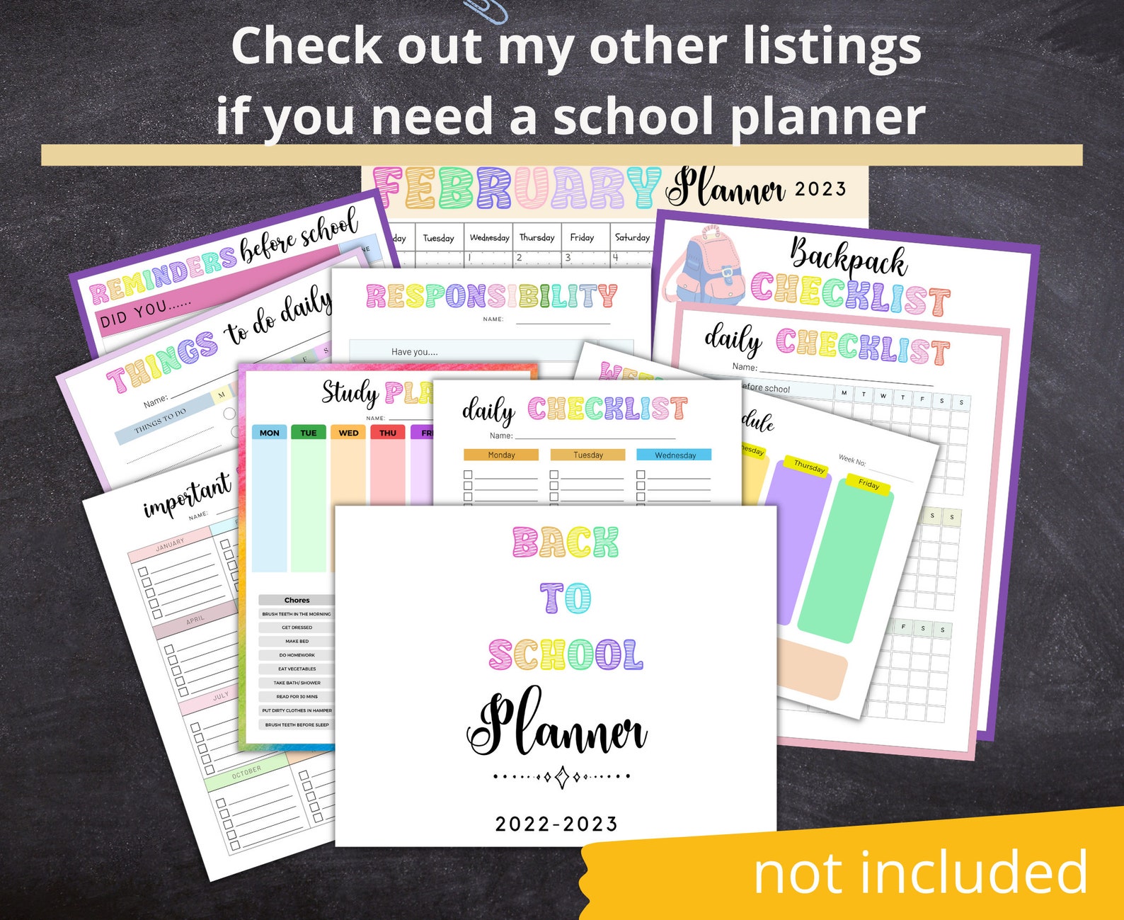 School Study Plan simple Weekly Lesson Plan - Etsy