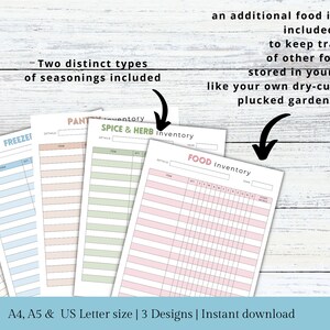 Food Inventory Tracker Pages Printable Kitchen Inventory,pantry ...