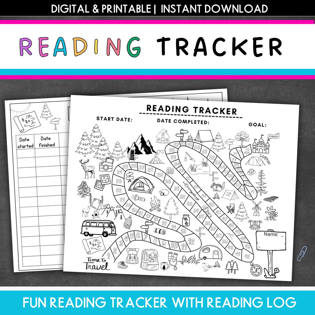 Reading Tracker With Reading Log, Summer Reading Printable for Kids ...
