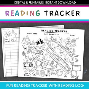 Reading Tracker With Reading Log, Summer Reading Printable for Kids ...