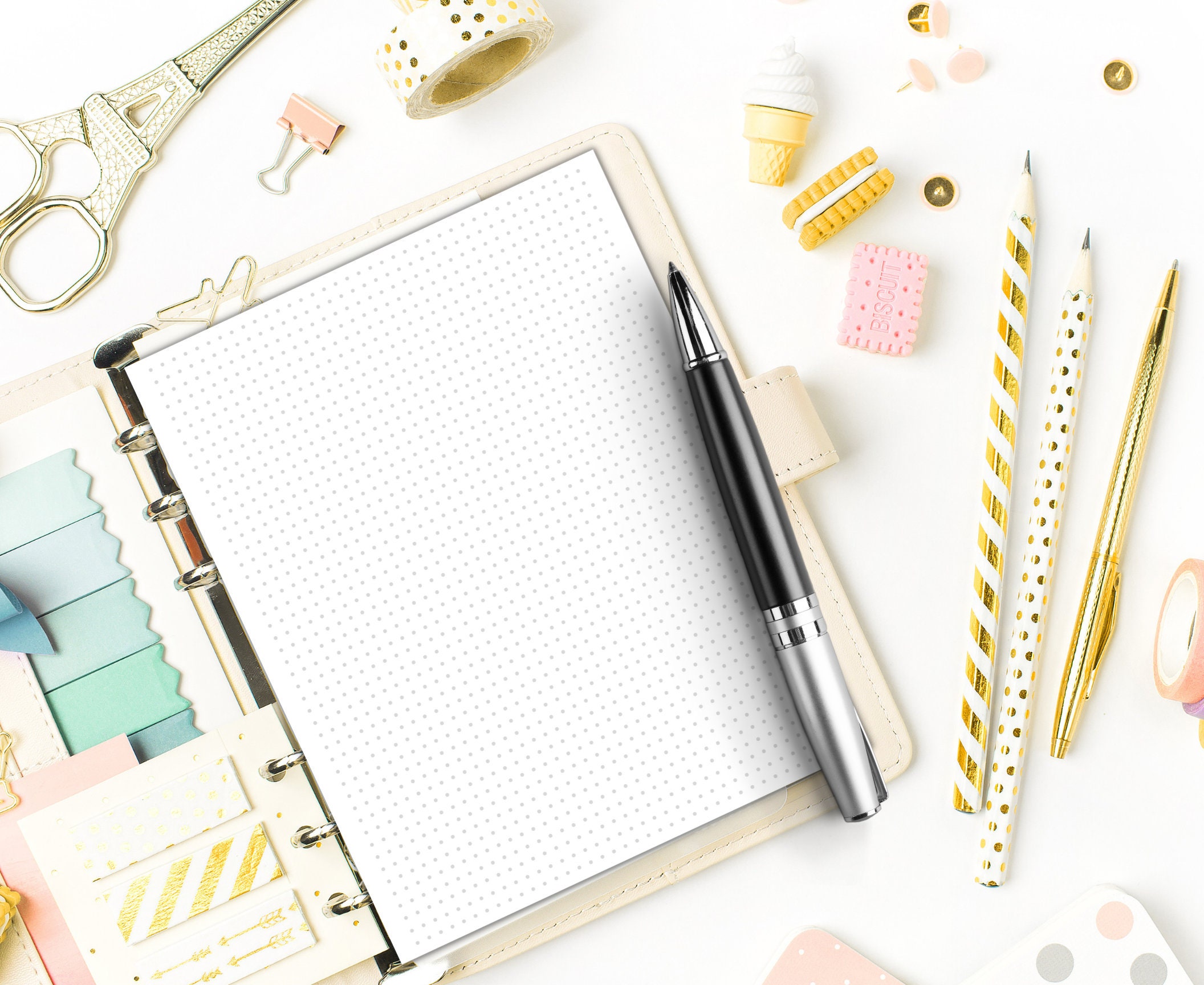 Printable Dot Grid Paper Dotted Grid Paper Bullet Journal - Etsy