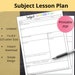 Teacher Lesson Plan Template, Subject Lesson Plan for Teachers, Daily ...