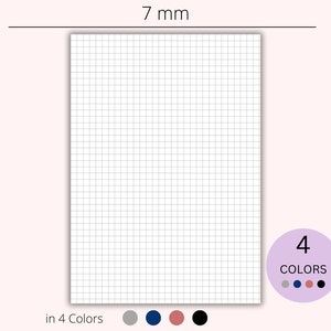 Graph Paper Bundle 4 Colors Blue Red Black Gray Printable Graph Grid ...