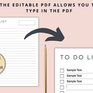 Editable to Do List | Printable Tasks List, Editable Checklist ...