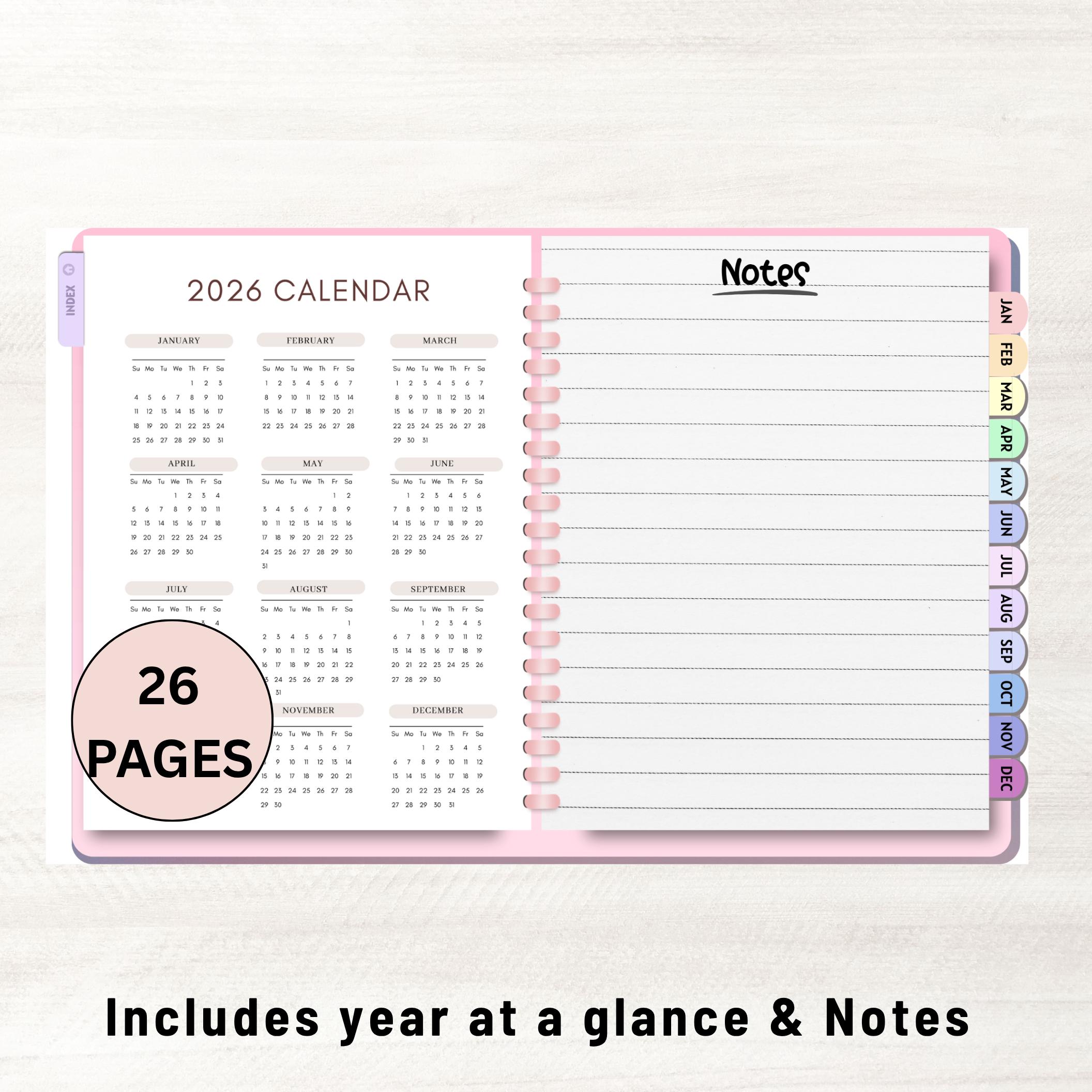 2026 Digital Planner: Hyperlinked Calendar and Monthly Planner for ...