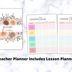 Teacher Planner Printable Teacher Binder,lesson Planner Printable ...