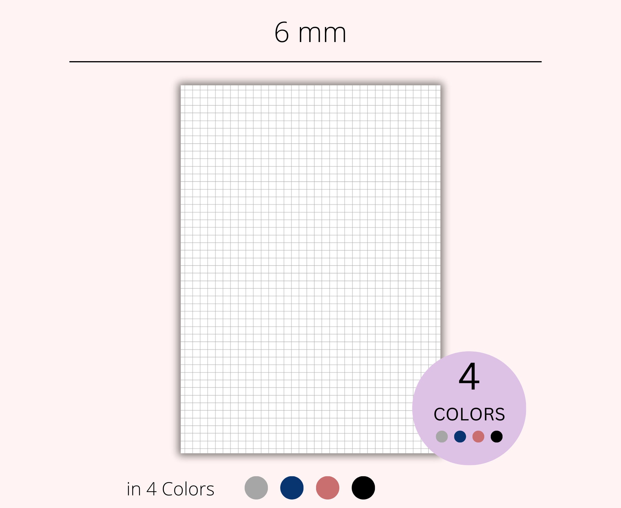 Graph Paper Bundle 4 Colors Blue Red Black Gray Printable Graph Grid ...