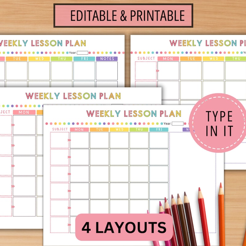 Lesson Plan for Daycare - Etsy