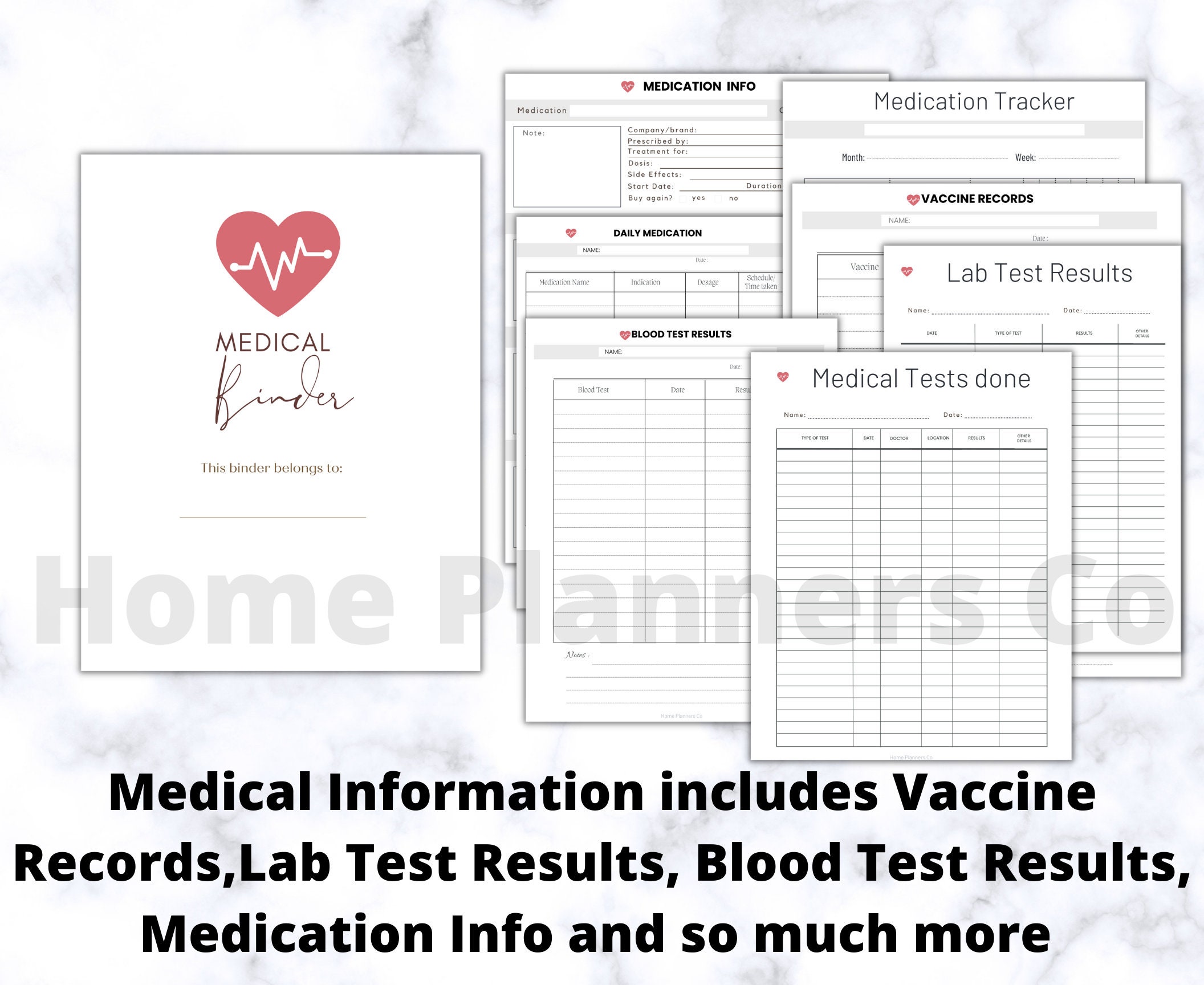 Medical Planner Fillable Printable PDF Medical Binder Cancer - Etsy UK