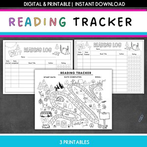 Reading Tracker With Reading Log, Summer Reading Printable for Kids ...