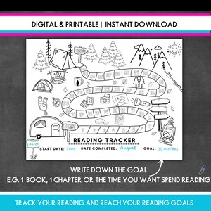Reading Tracker With Reading Log Printable Reading Planner, Book ...