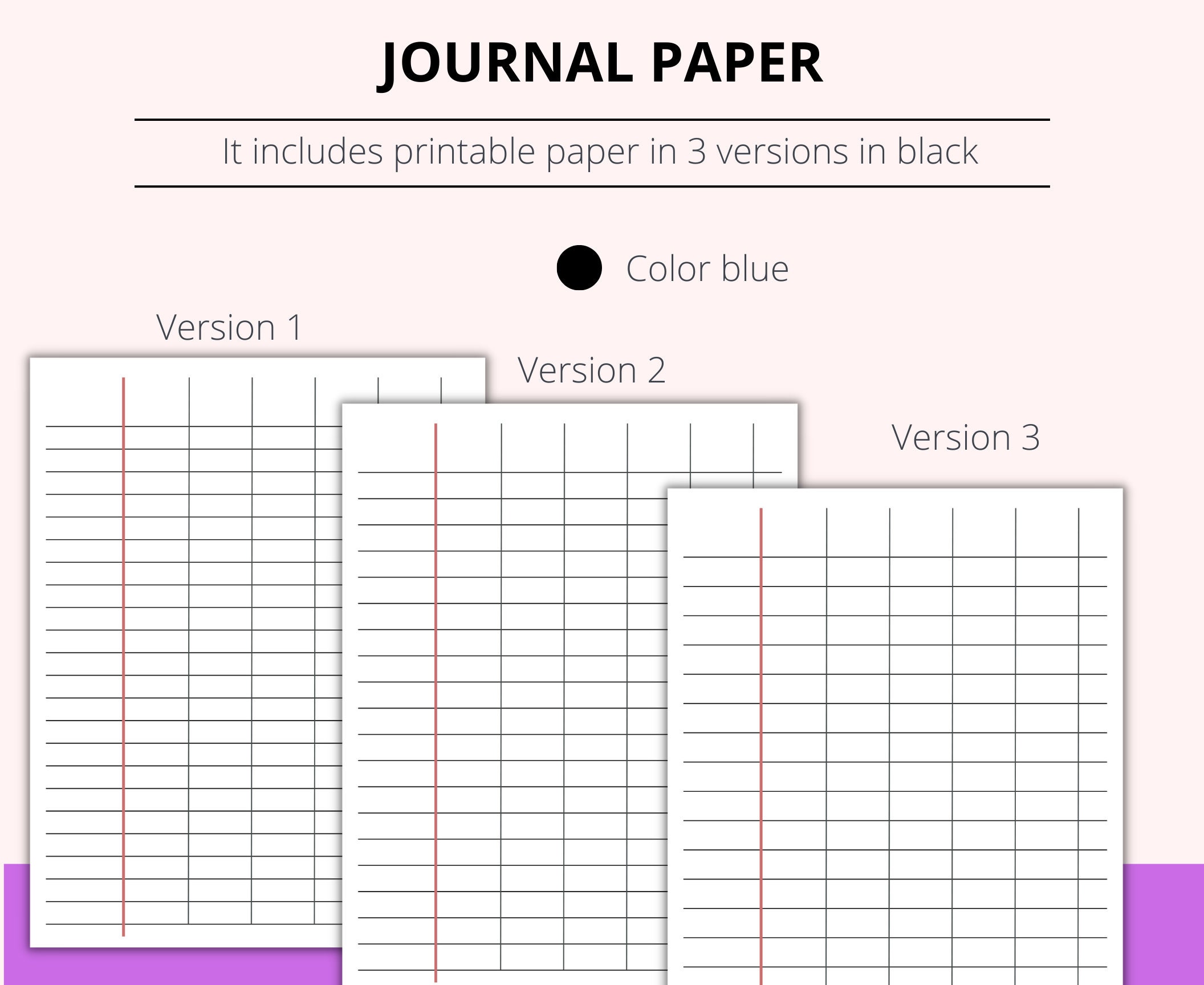 Printable Paper Notes Pages Inserts Printable Paper Templates - Etsy ...