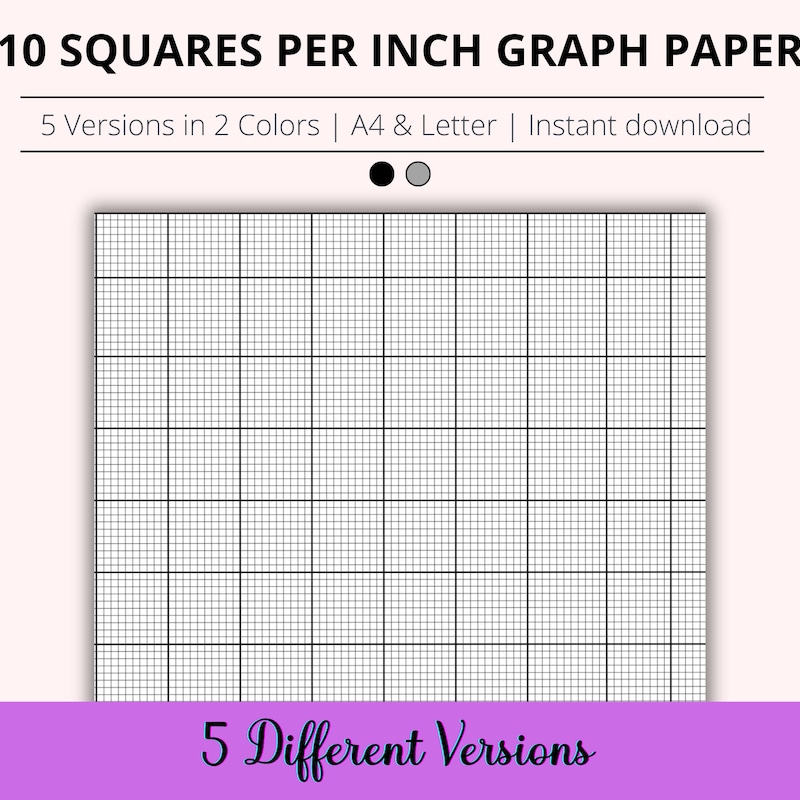 10 Square Graph Paper - Etsy UK