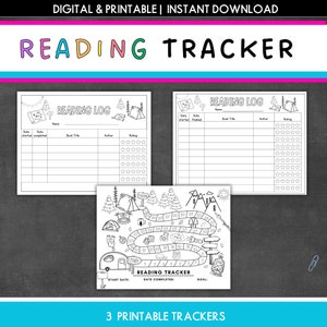 Reading Tracker With Reading Log Printable Reading Planner, Book ...