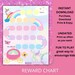 Unicorn Rainbow Reward Chart, Printable Unicorn Kids Behavior Chart ...