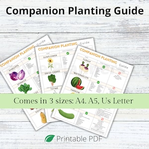 Companion Planting Guide, Garden Organizer, Plant Guide, Plant Planner ...