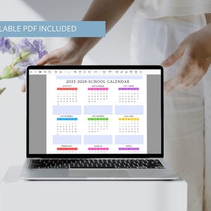 2025-2026 Editable School Calendar Template for School, Classroom ...