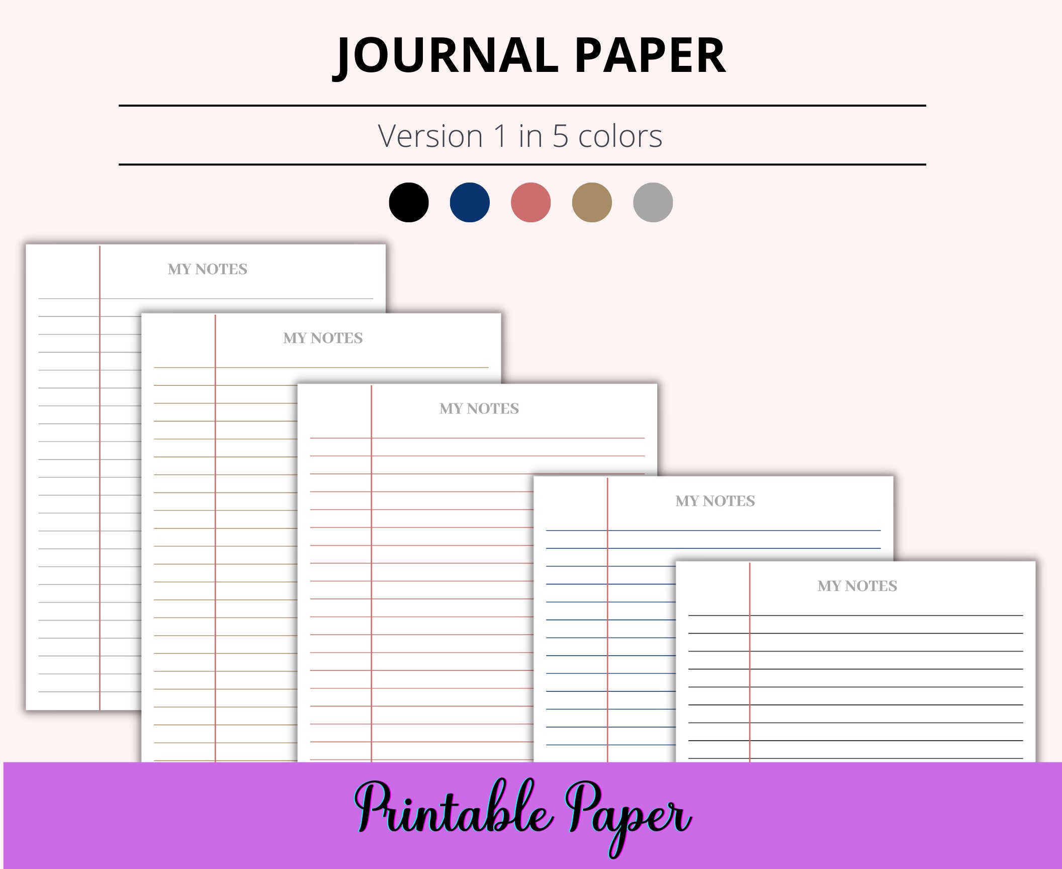 Printable Paper Notes Method Pages Insert Pages Printable - Etsy
