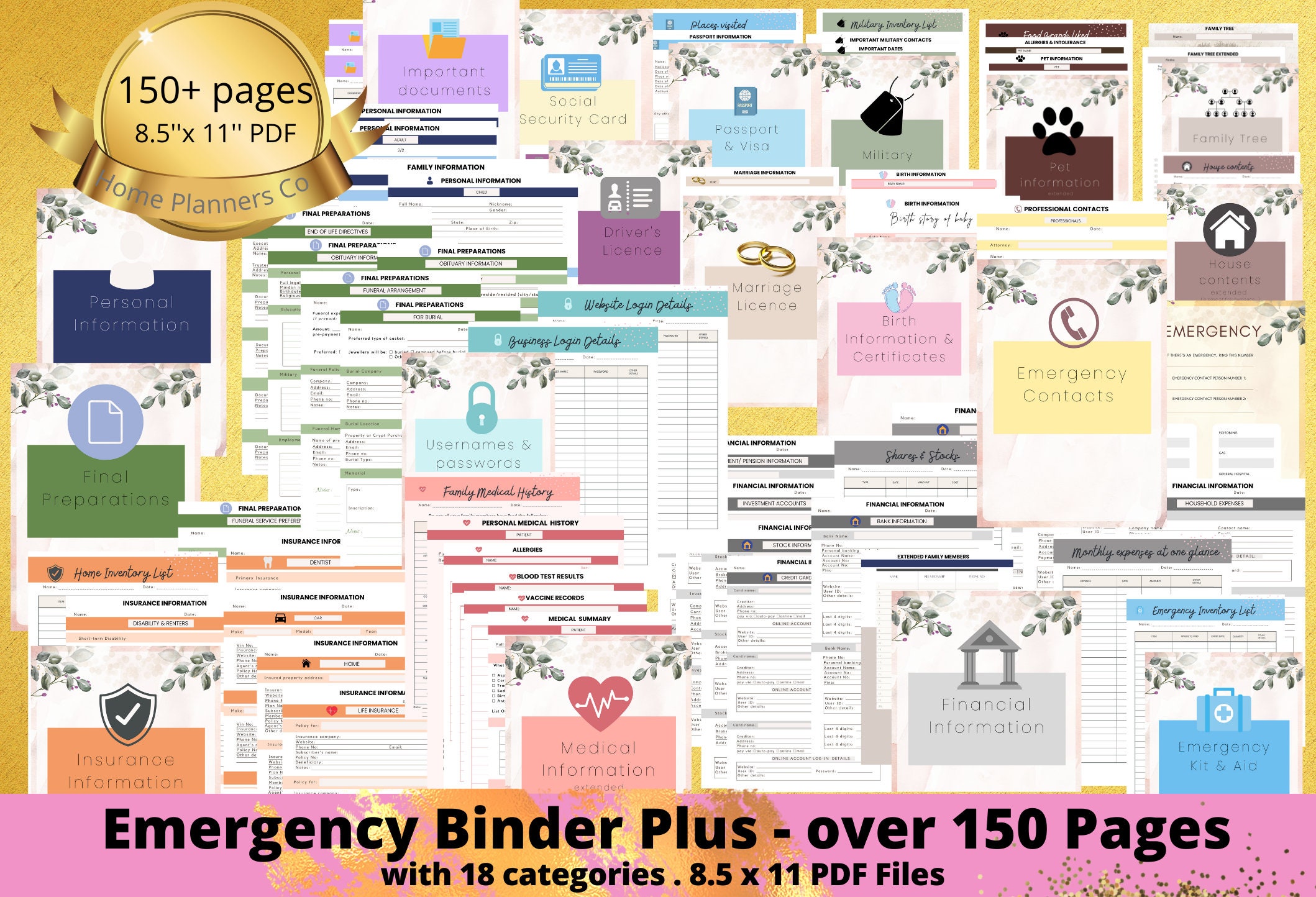 Emergency Binder Plus Emergency Planner Plus what - Etsy