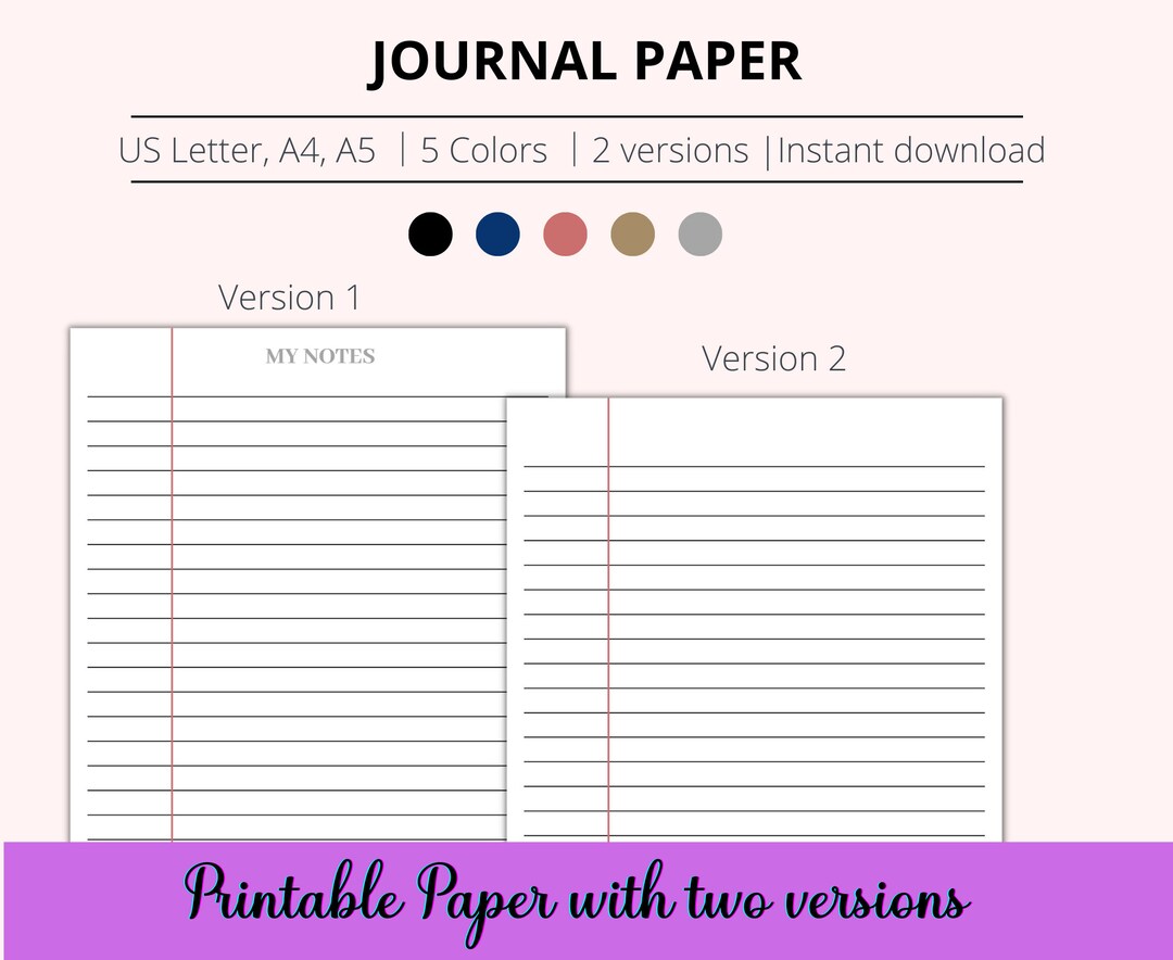 Printable Paper Notes Method Pages Insert Pages Printable - Etsy