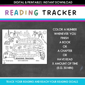 Reading Tracker With Reading Log Printable Reading Planner, Book ...