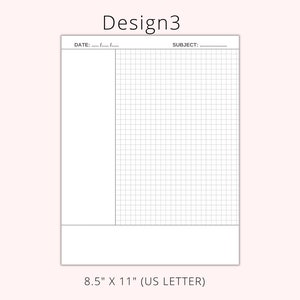 Grid Cornell Paper Notes Method Pages| Cornell Notes | Printable Paper ...