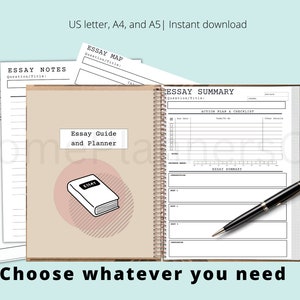 Essay Planner Editable Printable PDF| Essay Guide Planner Pack Bundle ...