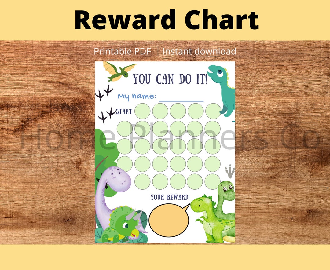 Printable Dinosaur Reward Chart Dinosaur Kids Behavior Chart - Etsy UK