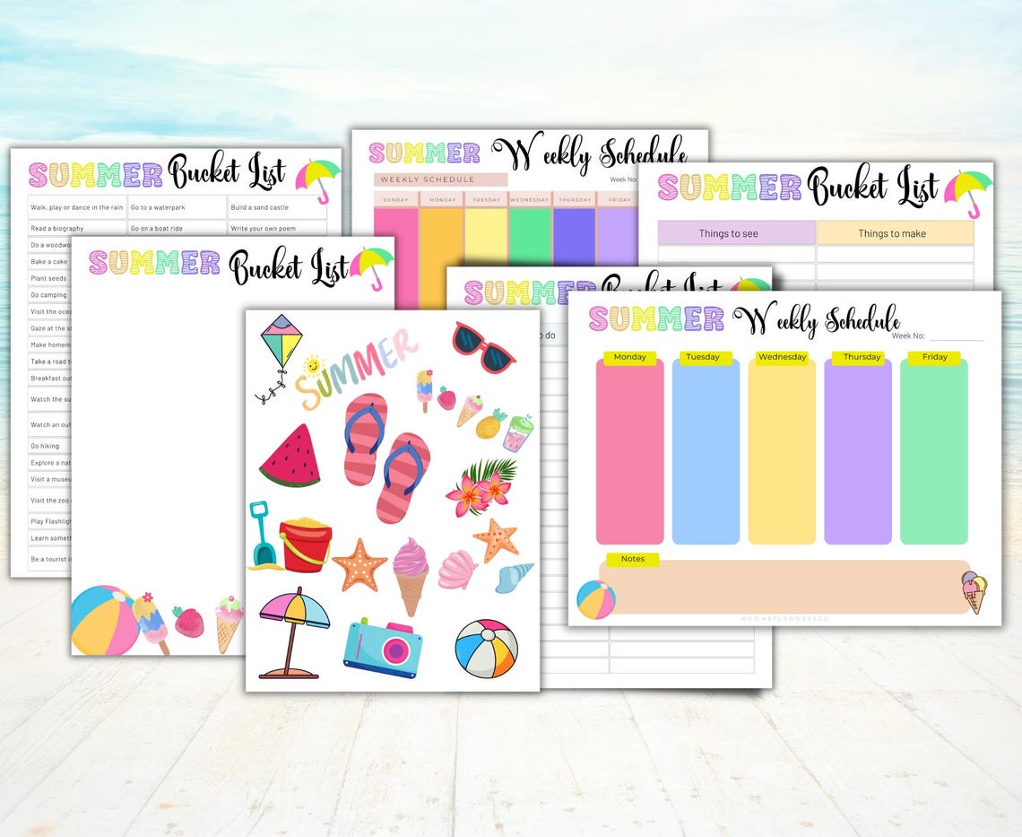 2026 Summer Planner Editable Printable Summer Calendar, Summer Kids ...